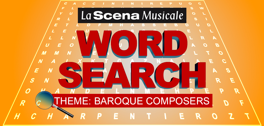 La Scena Word Search (Theme: Baroque Composers) Solution